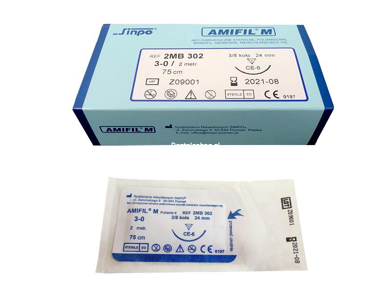 Amifil M 3-0 CE-7 3/8 26mm cutting 75 cm 10 pcs. - Non-absorbable ...
