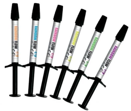 Rainbow Flow Set - Light-curing composite for children Dentaleshop